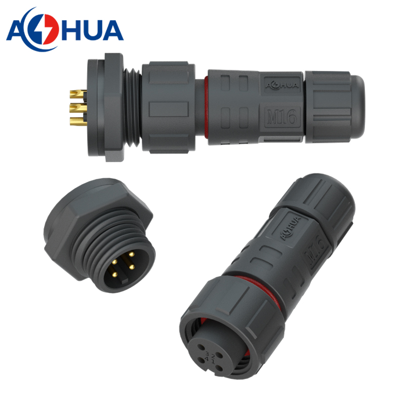 4pin M16 Front Panel Mount Junction Box Male To Female Waterproof ...