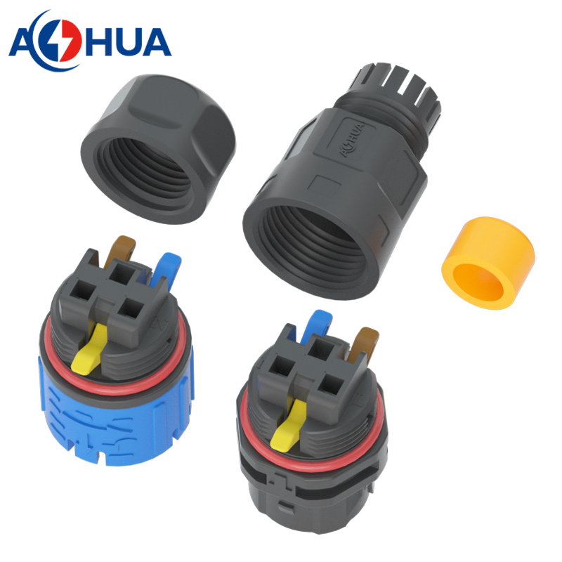 Terminal Block Male Female Assembly Fast Locking Push Lock 3pin ...