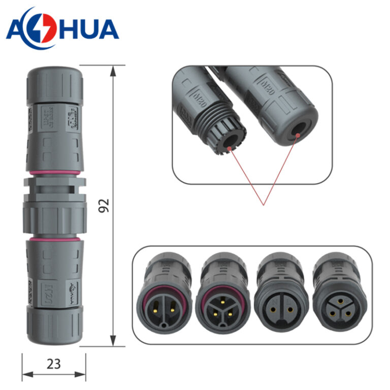 UL M20 15A Power Wire Joint Soldering Lugs Male Female Assembly 2pin ...