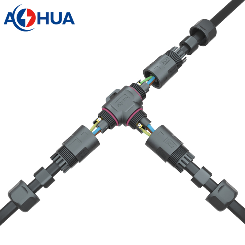 Source Factory 35A 3pin 3 Way T-shape Waterproof Screw Locking Cable ...